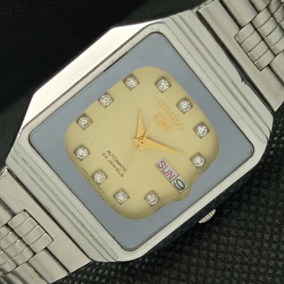 Seiko | Accessories | Vintage 983 Square Seiko Automatic Mens Silver ...